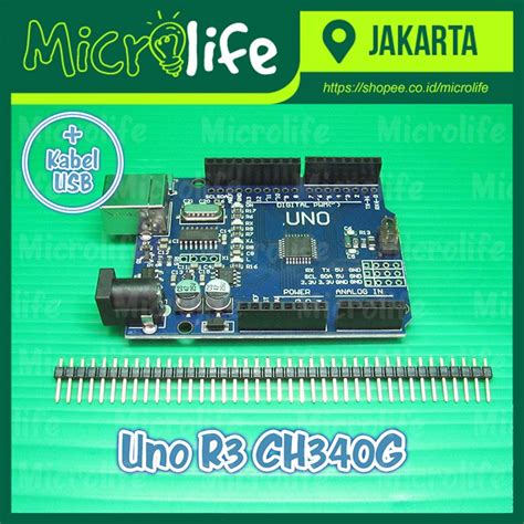 Jual Uno R3 Ch340g Kabel Usb Arduino Clone Compatible Shopee Indonesia