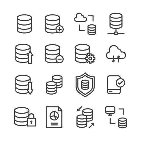 Premium Vector Simple Set Of Storage Cloud Computing Related Vector Line Icons Editable Stroke