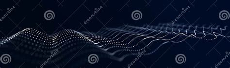 Futuristic Wave Network Connection Structure In Cyberspace 3d Rendering Stock Illustration