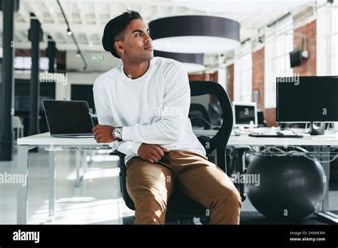 Thinking Of New Software Ideas Creative Businessman Looking Away