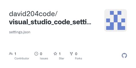 GitHub David Code Visual Studio Code Settings Settings Json
