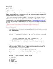 HW 2 Docx Homework 2 How To Begin First Please Answer Questions 1 3 For Questions 4 5 Go