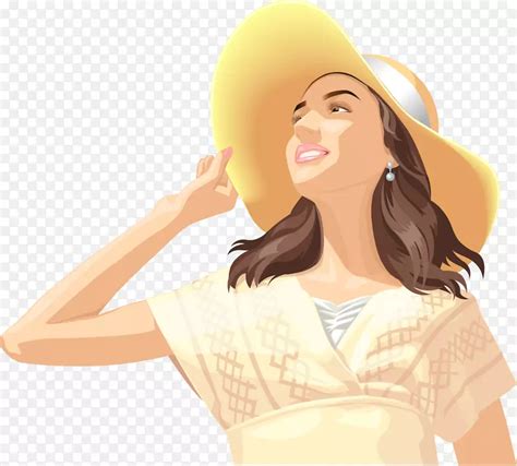 矢量手绘阳光女孩png图片素材下载图片编号7400288 Png素材网