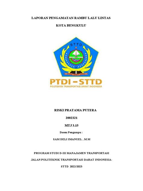 20 Riski Pratama Putera 2002321 Mtj 315 Laporan Survey Rambu