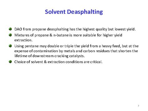 Chapter Seven Solvent Deasphalting And Thermal Cracking Bottom