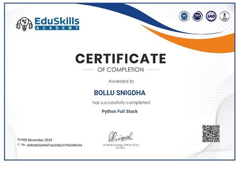 Snigdha Bollu On Linkedin Python Fullstackdeveloper Eduskills Programming Learningjourney