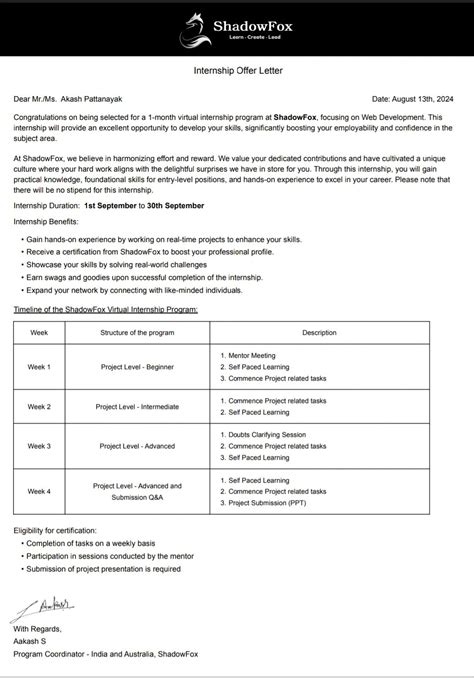 akash pattanayak on linkedin shadowfox internship