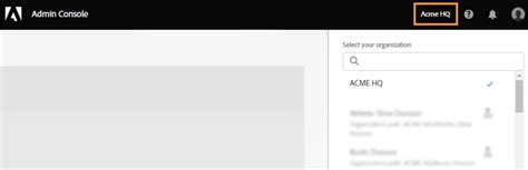 Adobe Admin Console