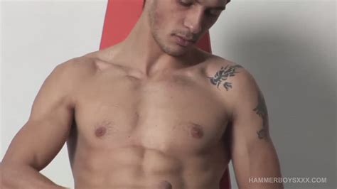 Garry Hanson Flexes His Muscles While Jacking Off