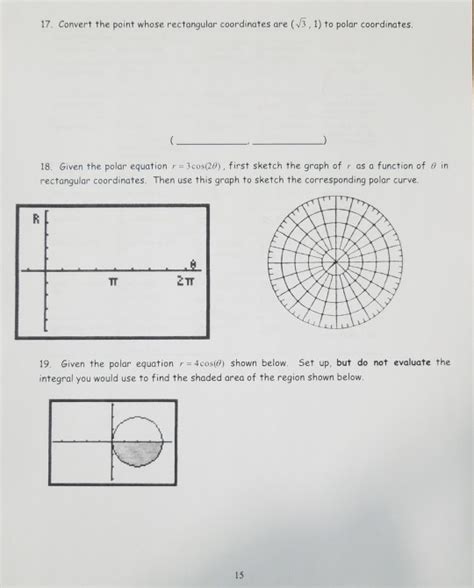 solved 17 convert the point whose rectangular coordinates