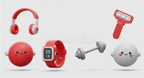 Red 3d Rendered Objects Stock Illustration Illustration Of Lighting