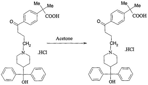 Wo2007007347a1 Industrial Process Of Fexofenadine Hydrochloride With Controlled Side Products