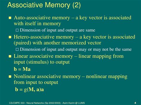 Ppt Exploring Associative Memory Systems Biological And Artificial