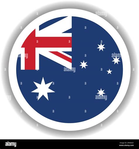 Australia Flag Round Shape Stock Vector Image And Art Alamy