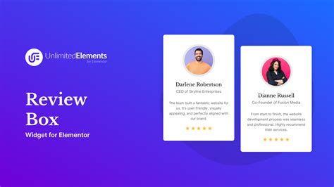 review box widget for elementor