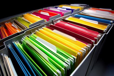 Premium Ai Image A Colorful And Creative Business Document Filing