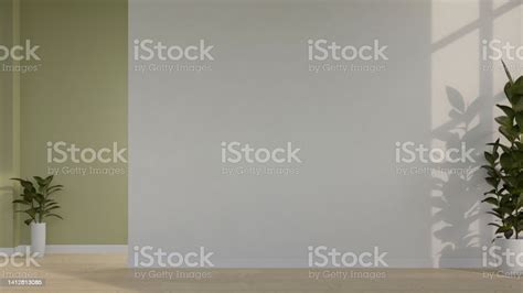 실내 식물이있는 최소한의 빈 거실과 흰색 벽에 대한 나무 바닥의 복사 공간 0명에 대한 스톡 사진 및 기타 이미지 0명 3차원 형태 거실 Istock
