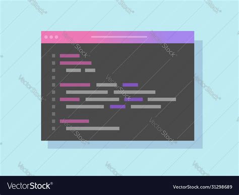 Web Php Script Coding Or Programming Website Css Vector Image