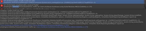 Unity Gradle Install Not Valid エラー