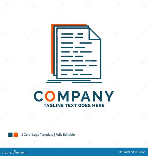 Code Coding Doc Programming Script Logo Design Blue And Ora Stock