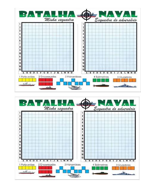 Jogo Batalha Naval Cordenadas Cartesianas 5 Ano Matemática Pdf