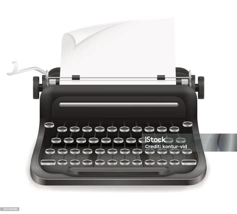 타자기 오래 된 레트로 빈티지 아이콘 주식 벡터 일러스트 레이 션 기계류에 대한 스톡 벡터 아트 및 기타 이미지 기계류 복고풍 쓰기 Istock