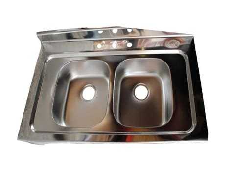 Stainless Steel 2 Bowl Sink Top Cs Brown Company Inc