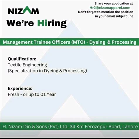 Syed Imtiaz Ahmed Usama On Linkedin Jobs Textile Dyeing Hr Lahore
