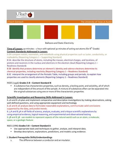 Balloons And Static Electricity Pdf Phet