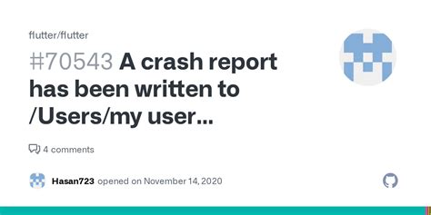 A Crash Report Has Been Written To Users My User NameAndroidStudioProjects Flutter Apptest