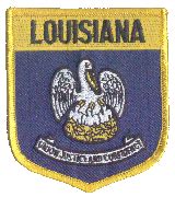 Shield Flag Patch Of State Of Louisiana