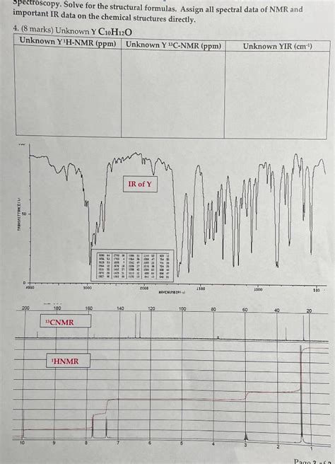 Solved Spectroscopy Solve For The Structural Formulas