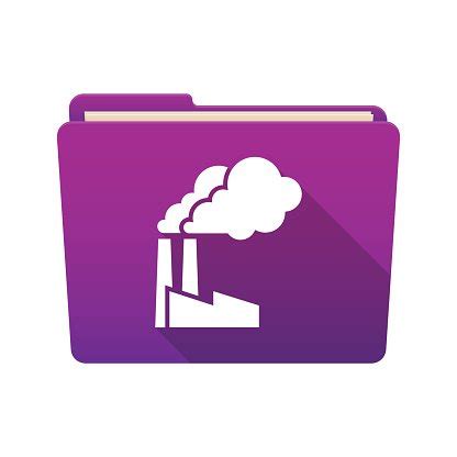 Folder Icon With A Factory Royalty Free Vector Stock FreeImages
