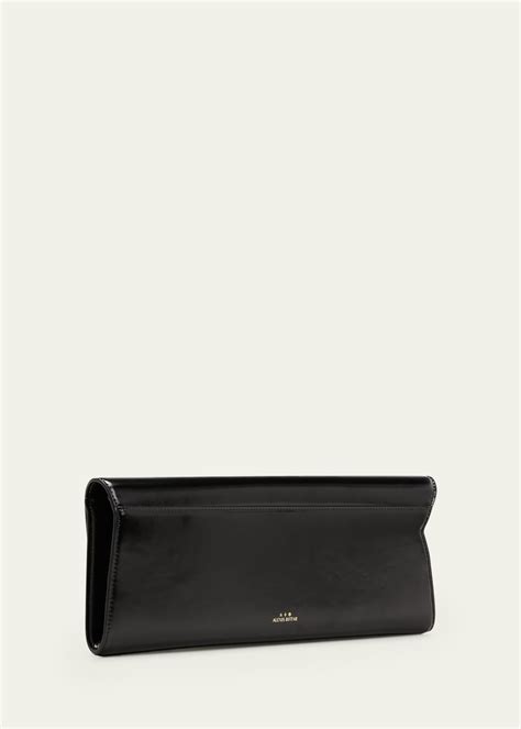 Alexis Bittar Twisted Angular Flap Leather Clutch Bag Bergdorf Goodman