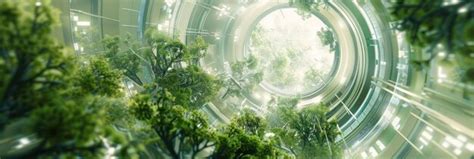 Premium Photo Futuristic Digital Binary Code Intertwined With Natural