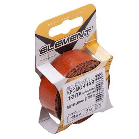 Кромочная меламиновая лента с клеем Element 19мм груша дикая 2 м 070930 ...