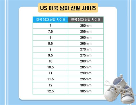 Us 미국 키즈 남자 여자 신발 사이즈표 이미지 네이트뷰