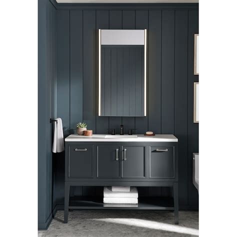 Kohler Maxstow 22 X 40 Lighted Led Surface Mount Dark Anodized Aluminum