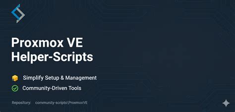 Github Community Scriptsproxmoxve Proxmox Ve Helper Scripts
