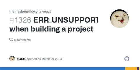 Errunsupporteddirimport When Building A Project · Issue 1326