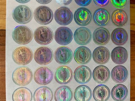 Silver Tamper Evident Holograms Dotmatrix Holograms Multi Color