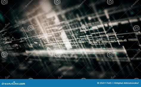 Advance Data Matrix Cyber Environment Display Stock Illustration