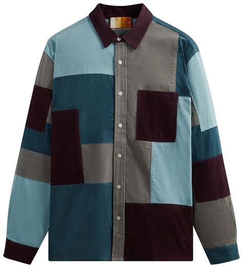Buy Kith Patchwork Cord Ludlow Shirt Largo Khm030670 446 Goat