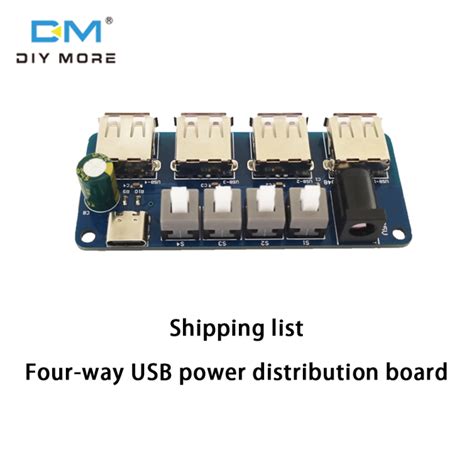 Diymore Power Expansion Module Button Control 5v Power Supply 4 Way Usb Distribution Board Power
