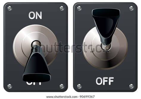 Power Toggle Switch On Off Positions Stock Vector Royalty Free 90699367 Shutterstock