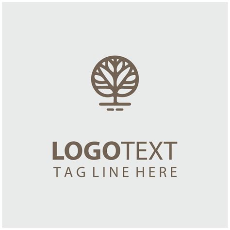 Premium Vector Linear Tree Logo Vector Illustrations