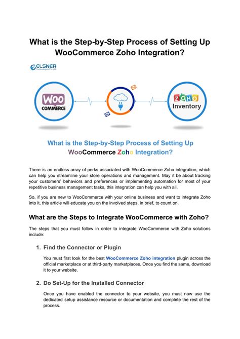 Ppt Easy Guide Set Up Woocommerce Zoho Integration Hassle Free Powerpoint Presentation Id