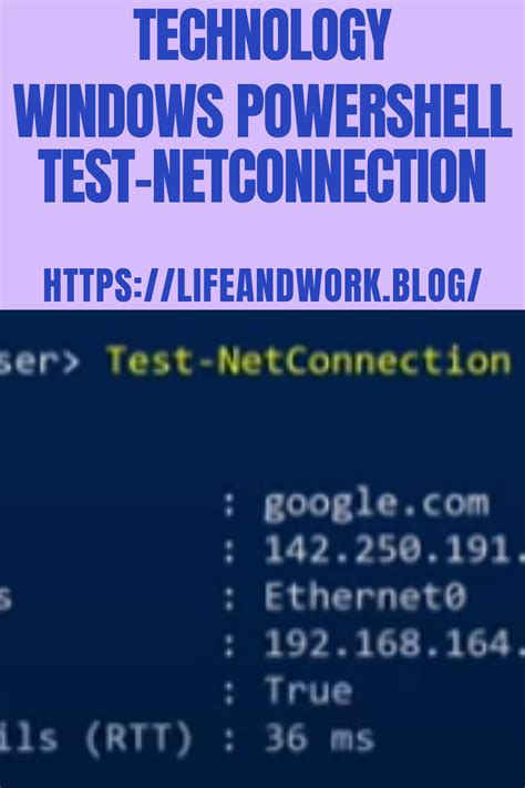 Technology Windows Powershell Test Netconnection