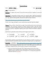 Exploring Projectile Motion Concepts Equations Simulation Course Hero
