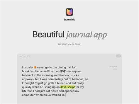 Journaldo Beautiful Journal App